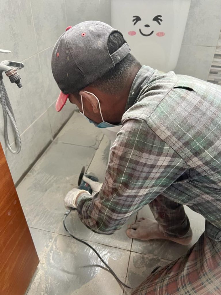 Floor Tile Grouting for Toilet Repair (Waterproofing) Services Provider ...