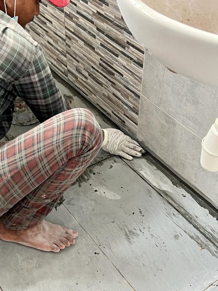 Floor Tile Grouting for Toilet Repair (Waterproofing) Services Provider ...