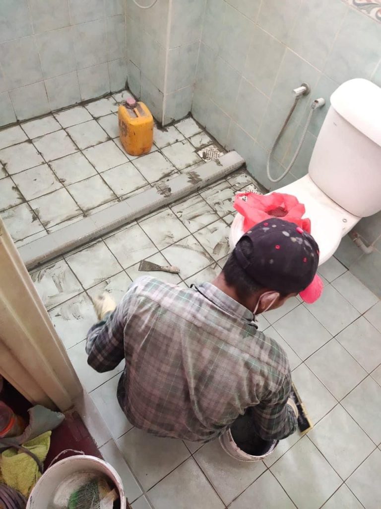 Floor Tile Grouting for Toilet Repair (Waterproofing) Services Provider ...