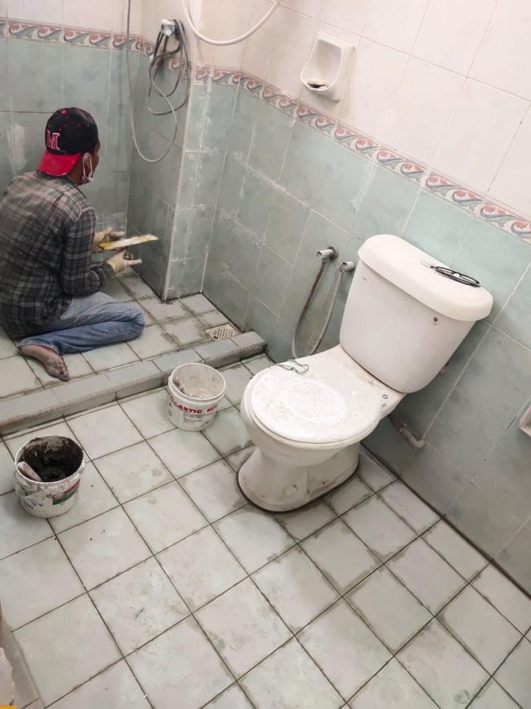 Floor Tile Grouting for Toilet Repair (Waterproofing) Services Provider ...